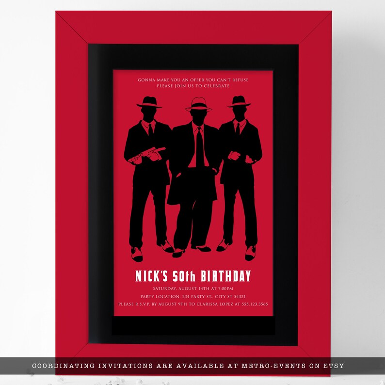 Mobster Themed Welcome Signs Gangster Party Welcome Sign | Etsy