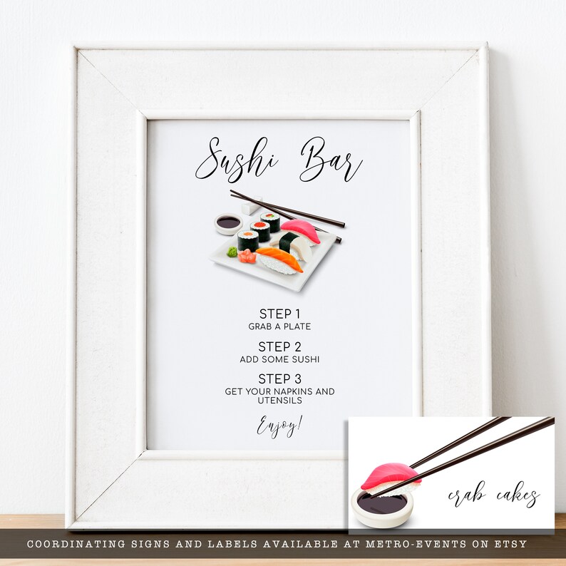 Sushi Food Menu Sushi Night Menu Sushi Themed Menu Dinner - Etsy
