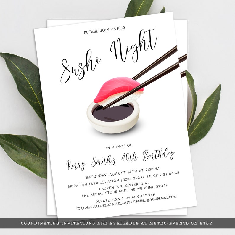 Sushi Food Signs Sushi Food Labels Sushi Themed Food Sign - Etsy