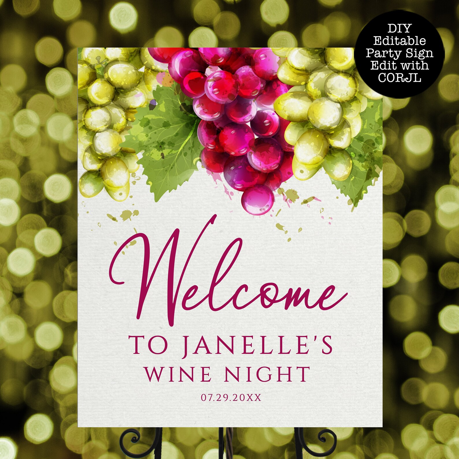 Wine Welcome Sign Wine Tasting Signs Wine Night Sign | Etsy