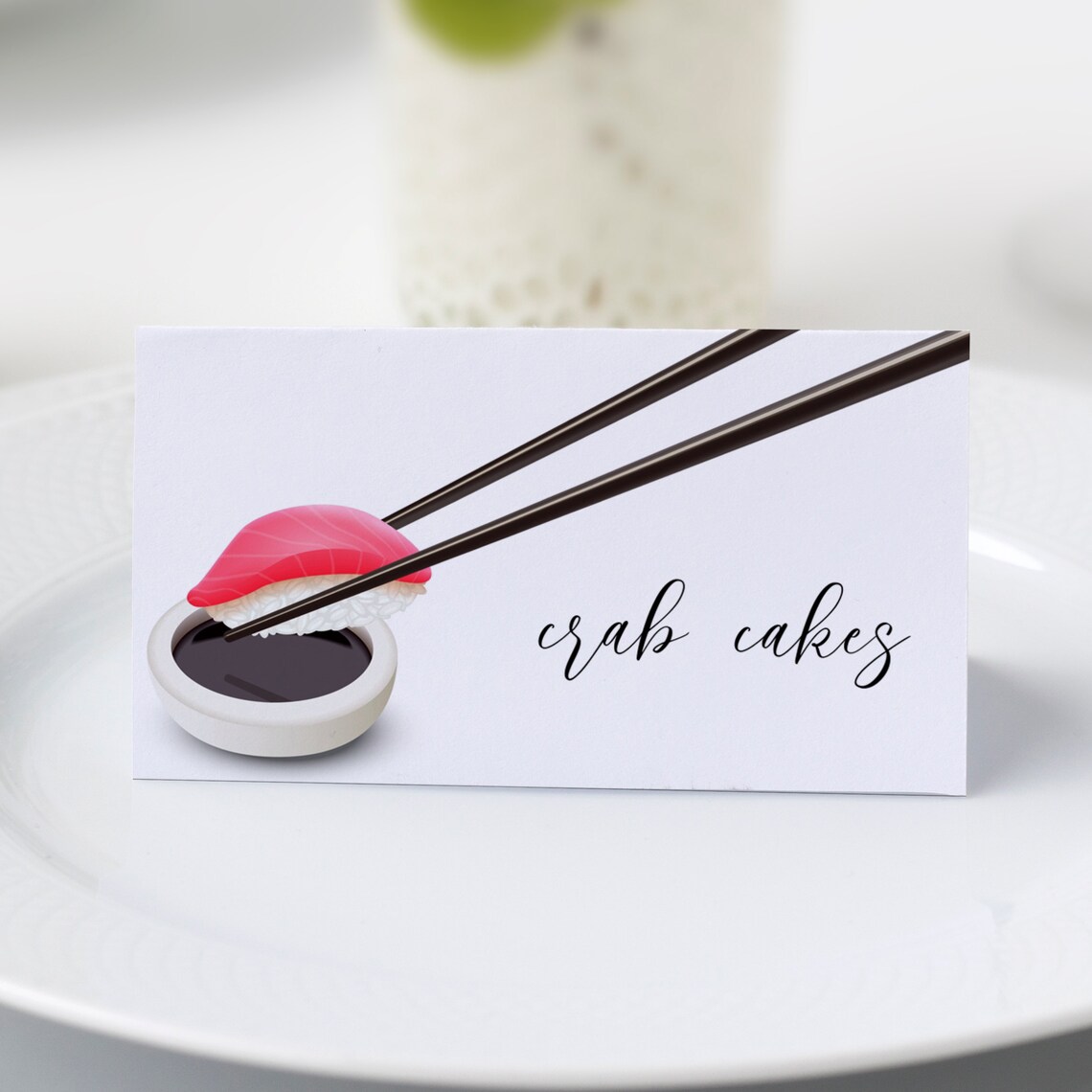 Sushi Food Signs Sushi Food Labels Sushi Themed Food Sign - Etsy