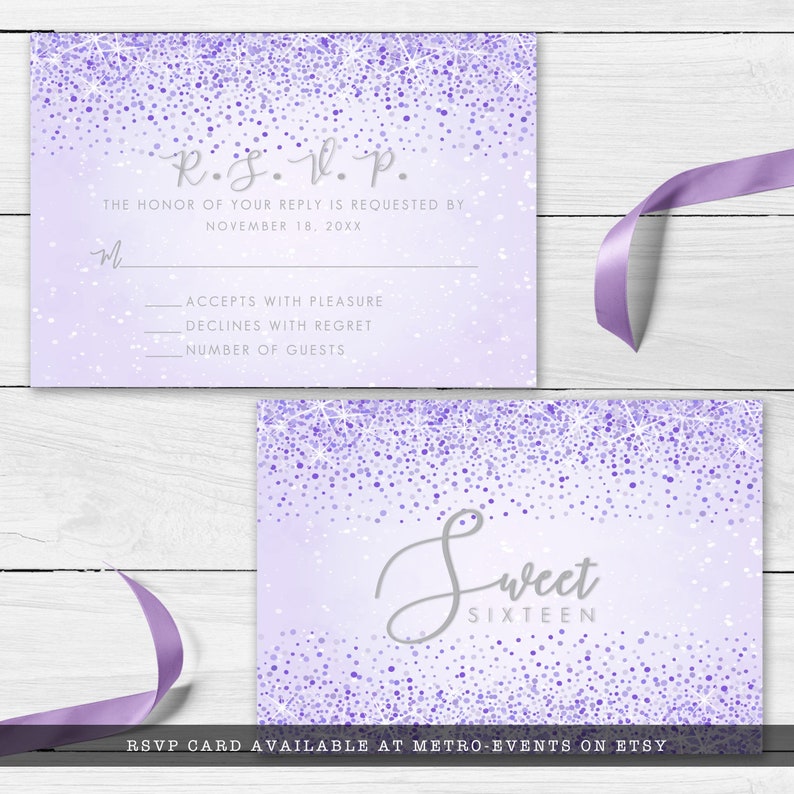 Purple Glitter Food Menu Custom Menu Purple Food Menu - Etsy