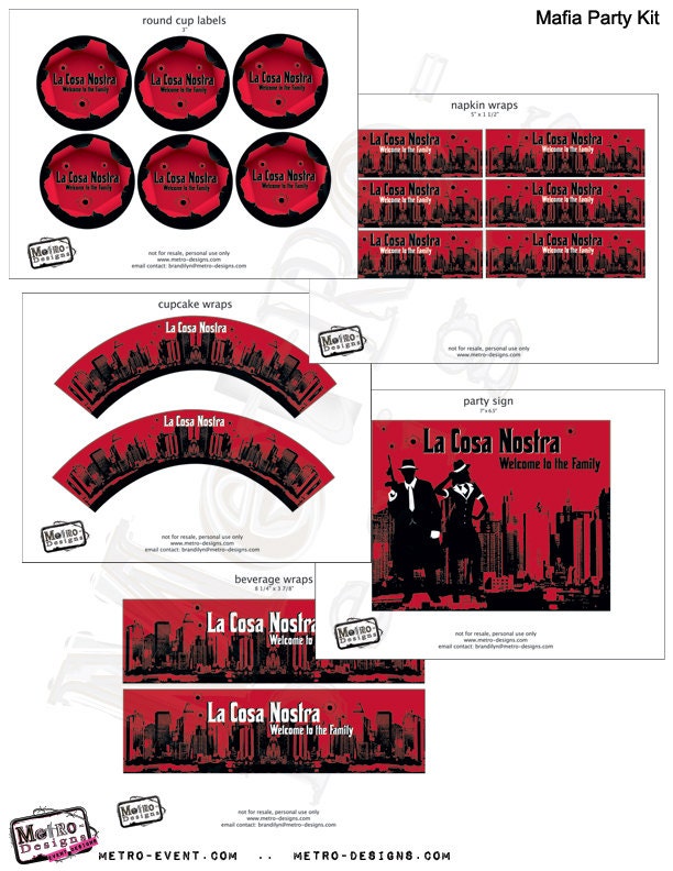 Mobster Party Decorations Gangster Party Mafia Birthday - Etsy UK