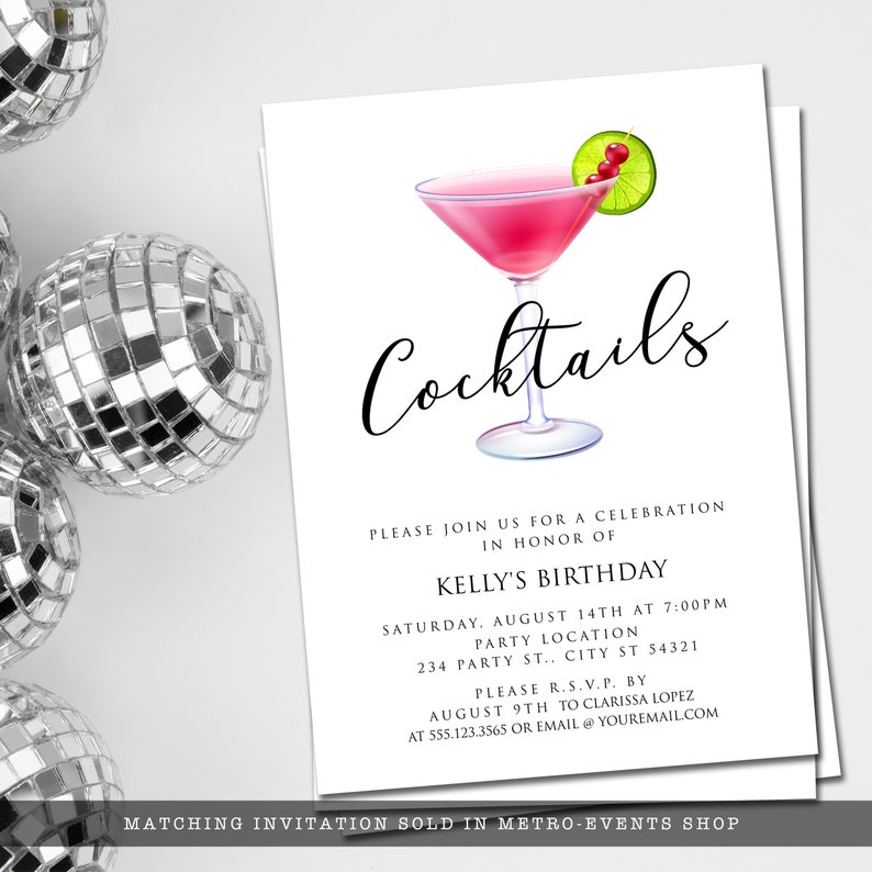 Pink Cocktail Welcome Signs Cosmo Sign Printable Sign - Etsy