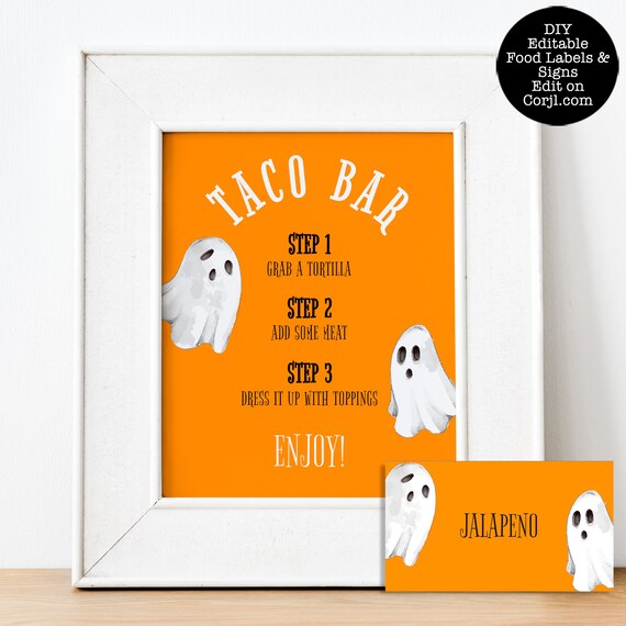 Printable Boo Bash Party Sign, Halloween Party Signs, Editable Custom ...
