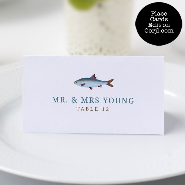 Fish Place Card - Etsy