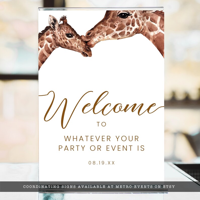 Giraffe Favor Tags Safari Gift Tags Jungle Favor Tag | Etsy