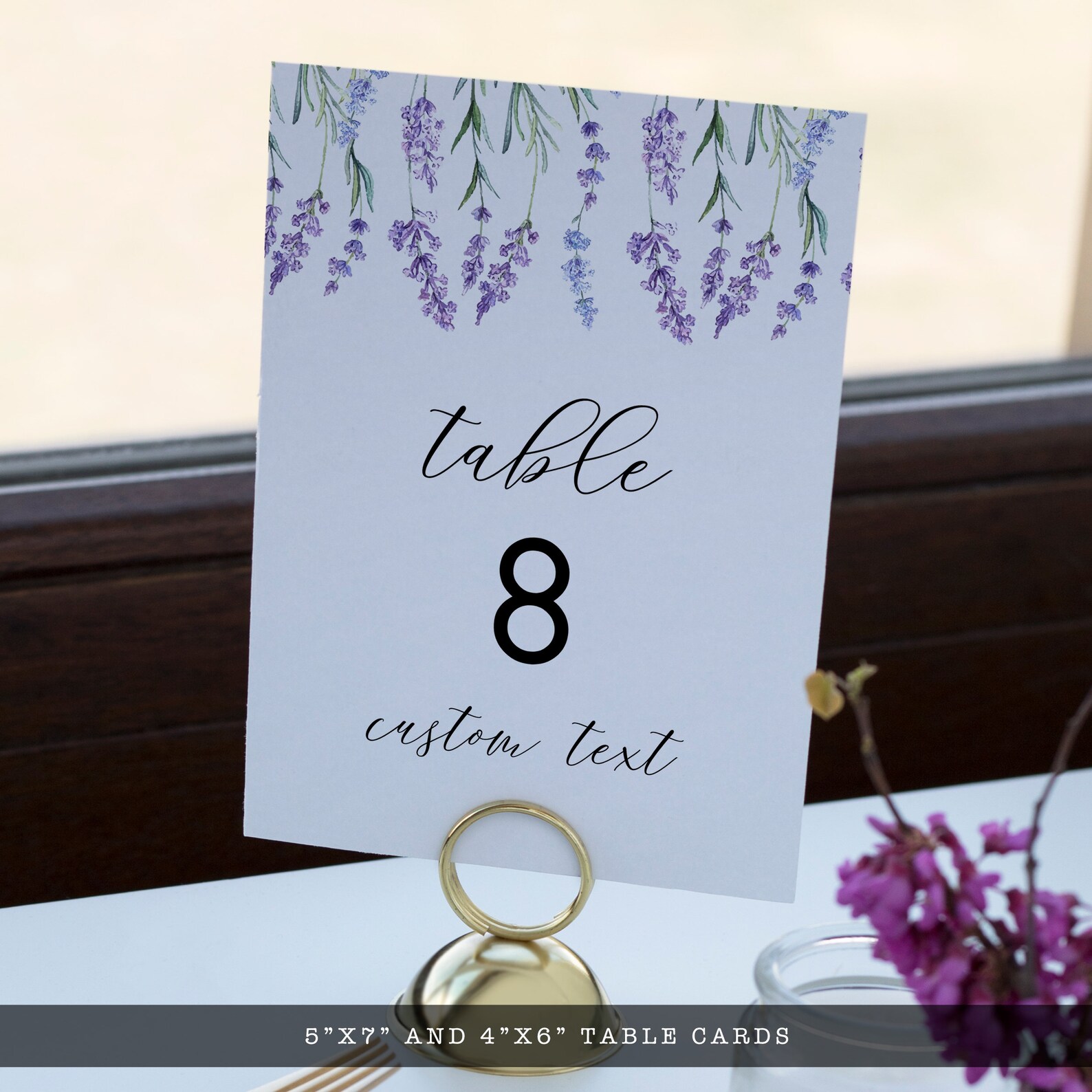 Lavender Table Number Country Lavender Table Decor Printable | Etsy