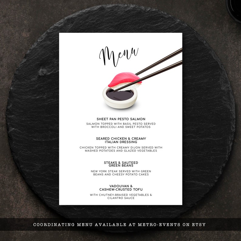 Sushi Night Invitations Sushi Party Invitations Japanese - Etsy