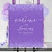 Purple Food Menu, Custom Menu, Purple Glitter Food Menu, Dinner Menu ...