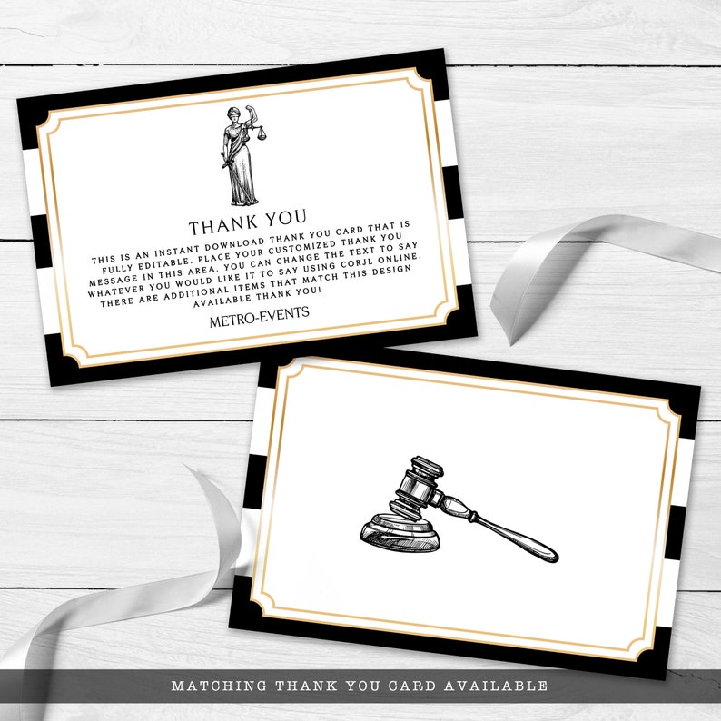 Judge Retirement Party Invitations: Lady Justice Design (instant ...