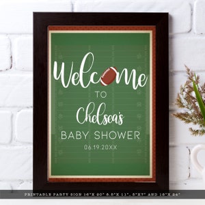 Football Welcome Sign, Printable Sign, American Football Welcome Sign ...