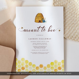 Editable Bee Themed Drink Menu Signs, Printable Bar Menu, Cocktail Menu ...