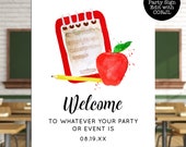 School Themed Welcome Signs Teacher Welcome Signs Printable - Etsy