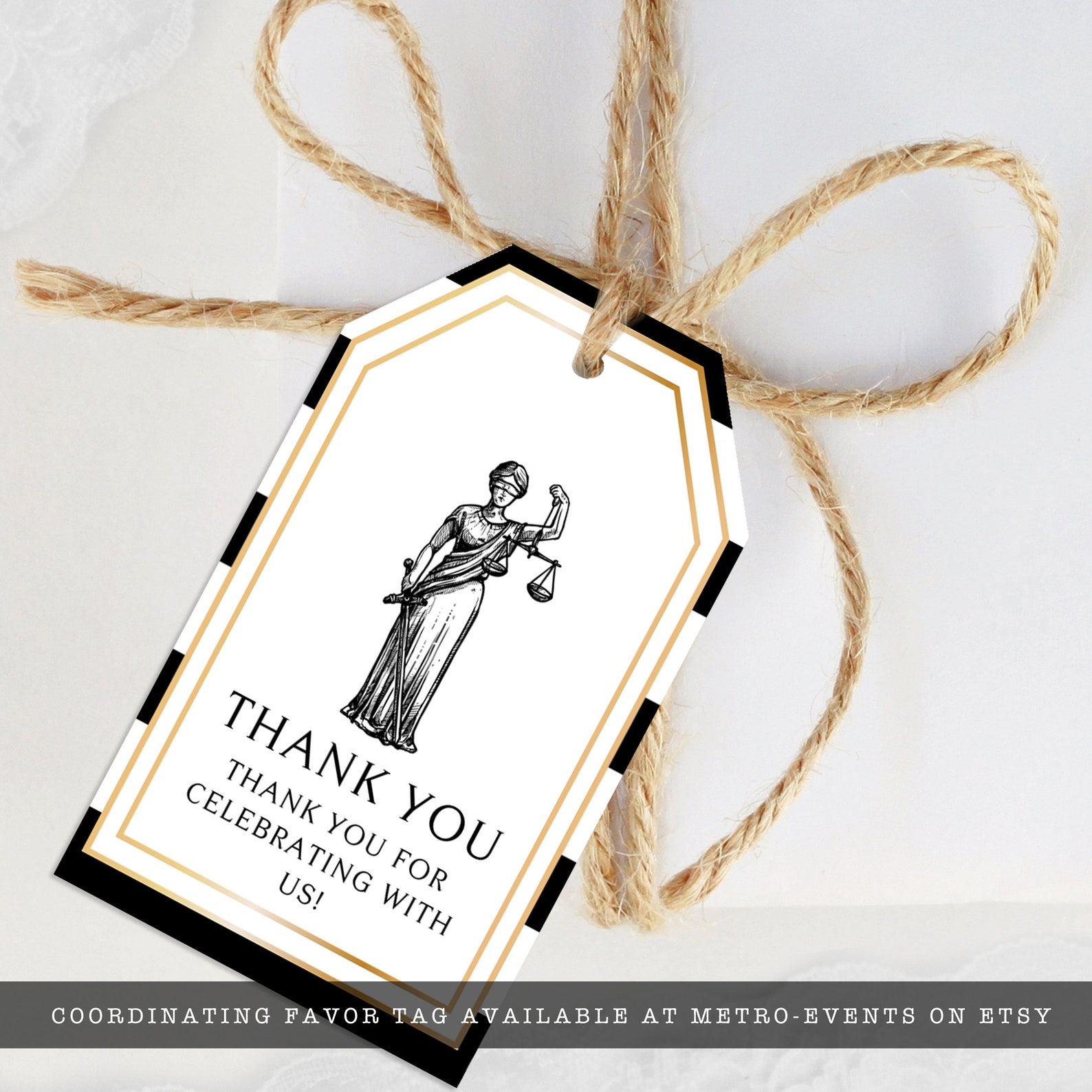Judge Retirement Party Invitations: Lady Justice Design (instant ...