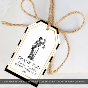 Judge Retirement Party Invitations: Lady Justice Design (instant ...