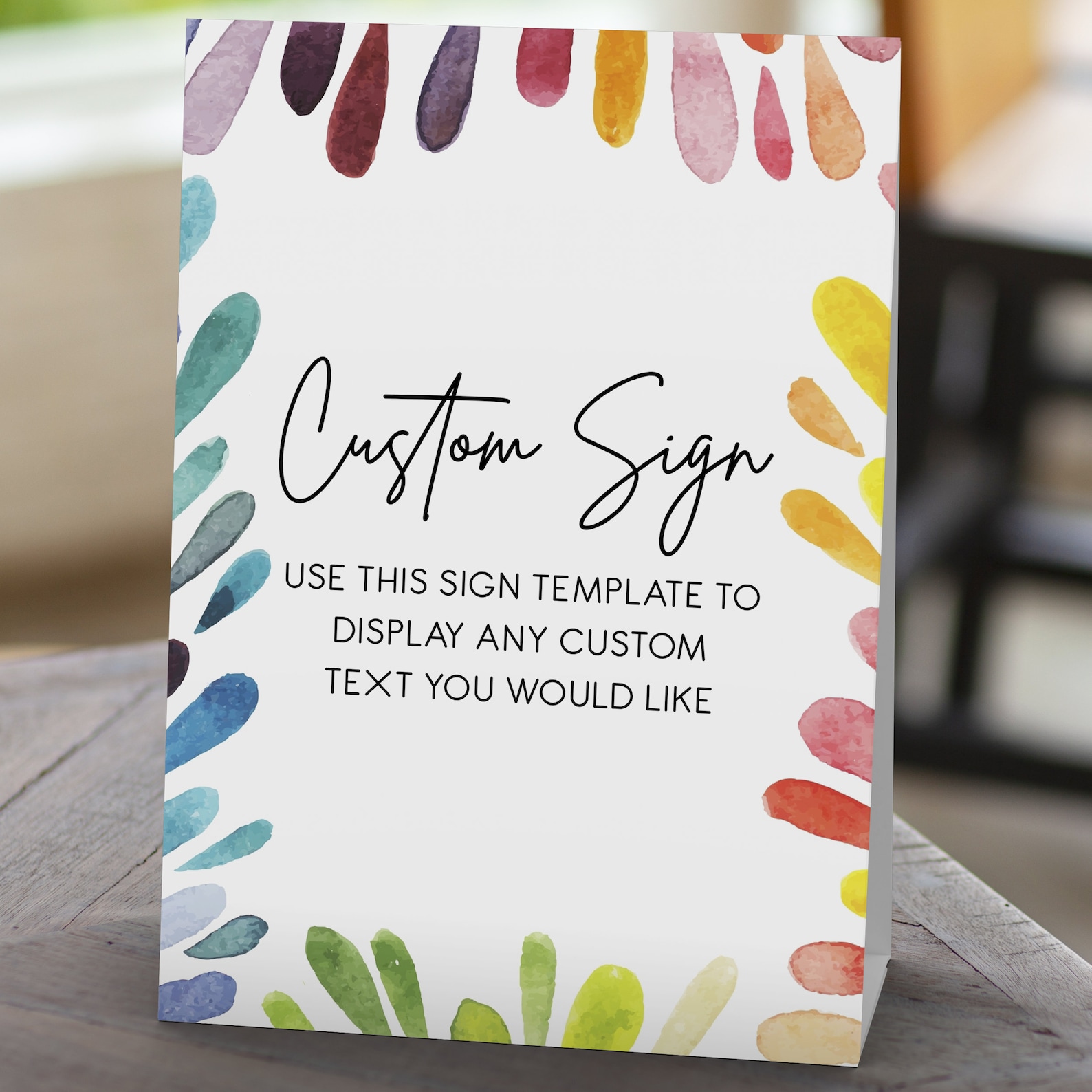 Custom Rainbow Signs Rainbow Party Sign Editable Party Sign - Etsy