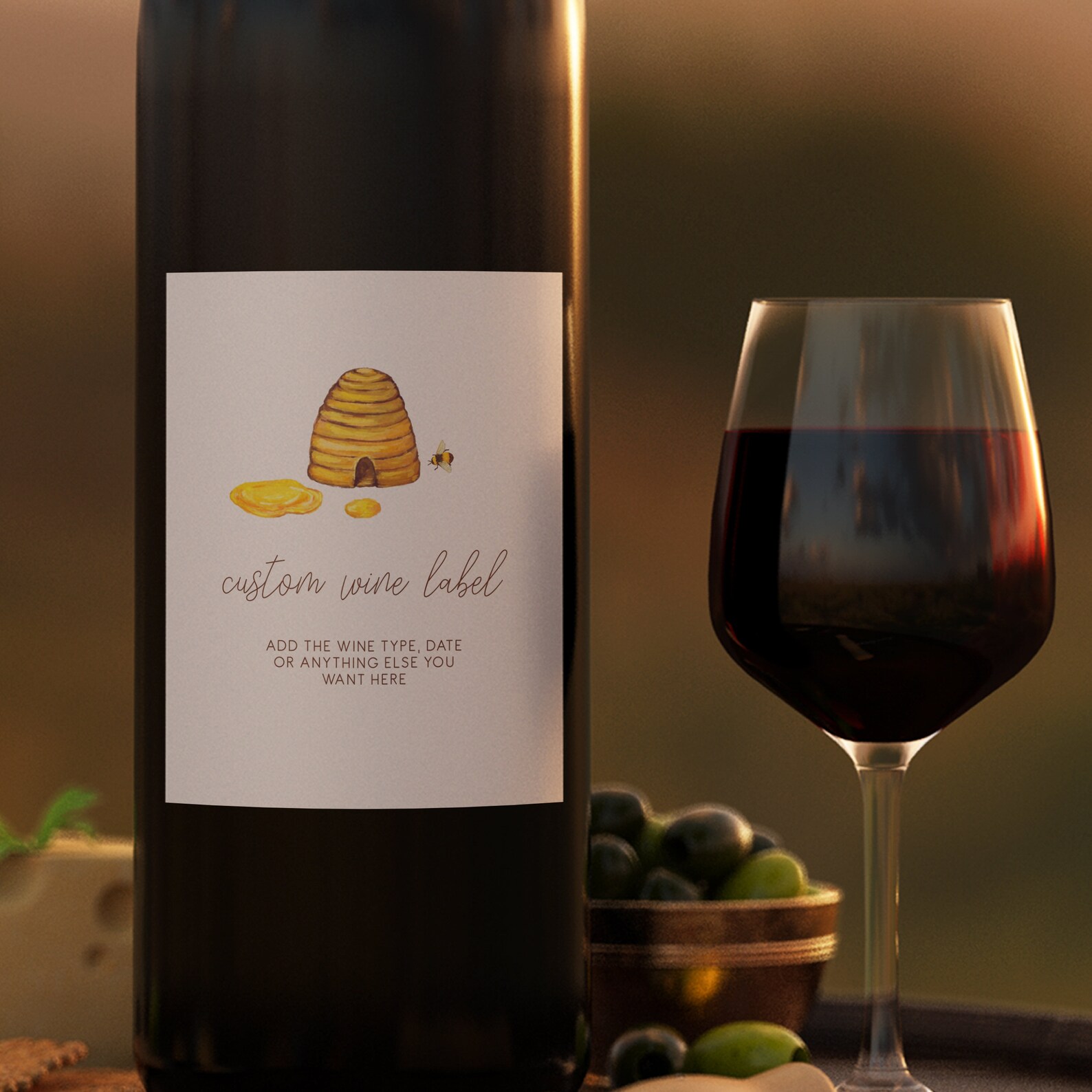 Bee Wine Labels Printable Wine Label Custom Wine Labels - Etsy Italia