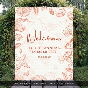 Editable Beach Party Welcome Sign Printable Party Sign - Etsy