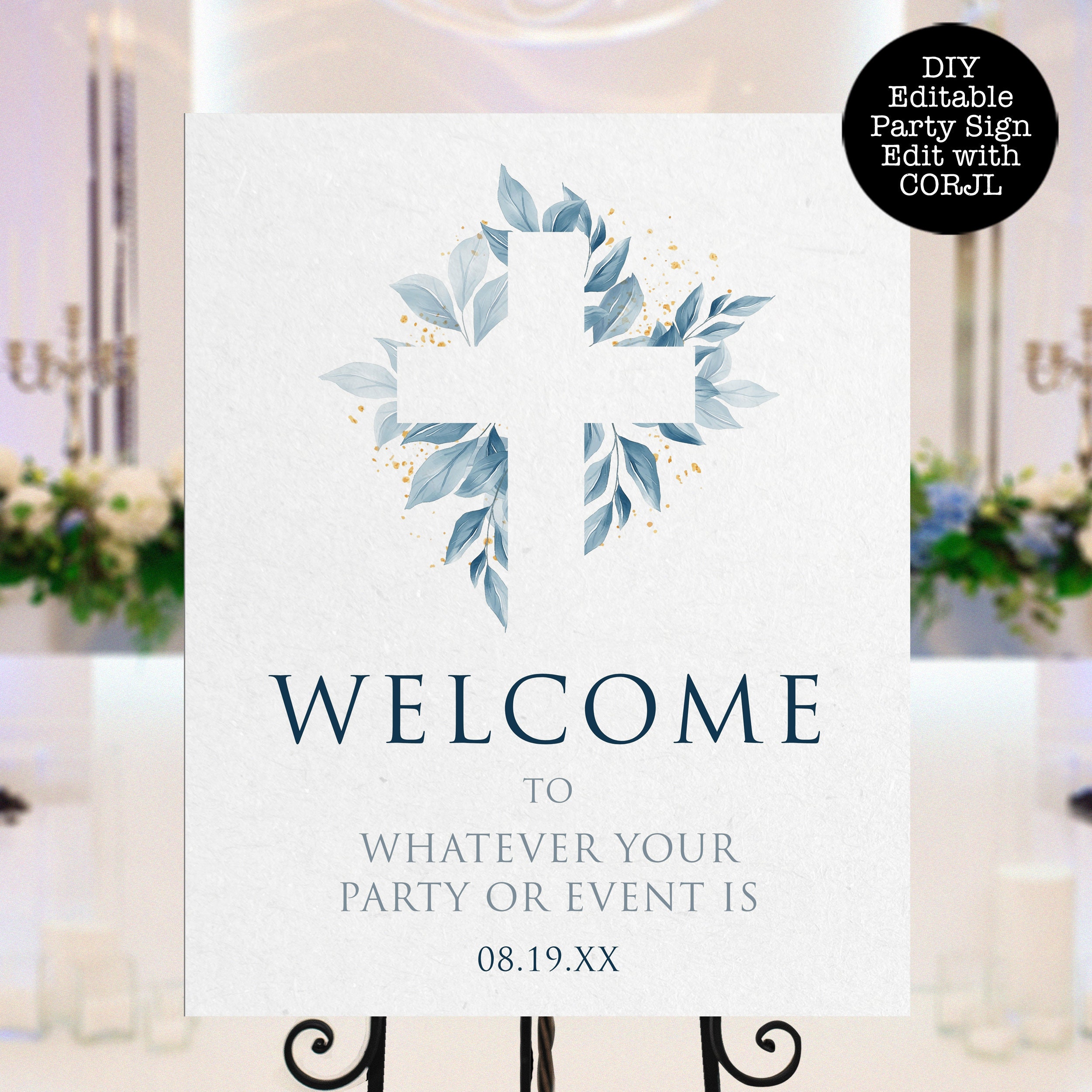 Baptism Welcome Sign Printable Sign Baptism Decorations | Etsy