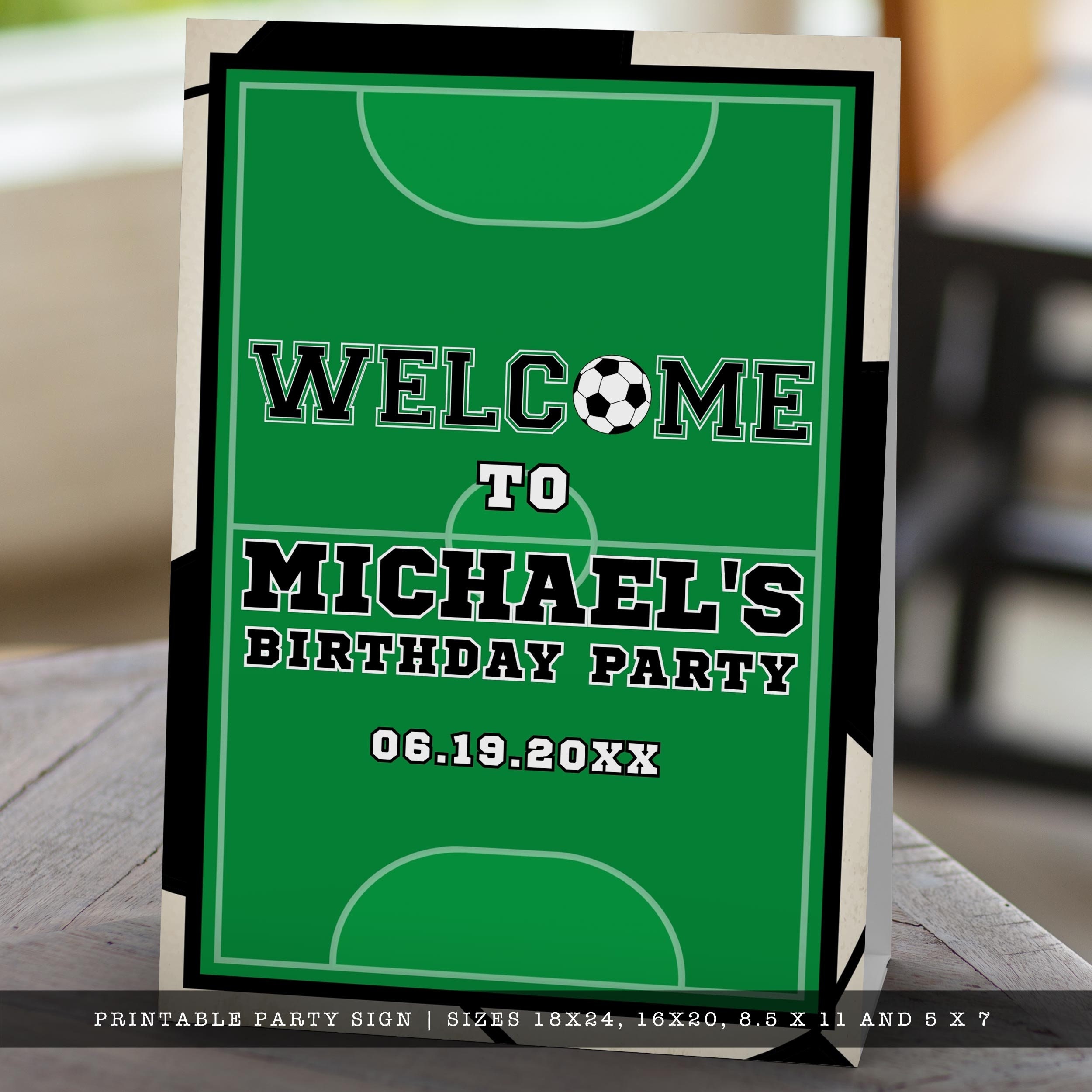 Soccer Welcome Sign Printable Sign Custom Soccer Welcome | Etsy