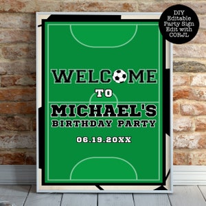 Soccer Welcome Sign, Printable Sign, Custom Soccer Welcome Sign ...
