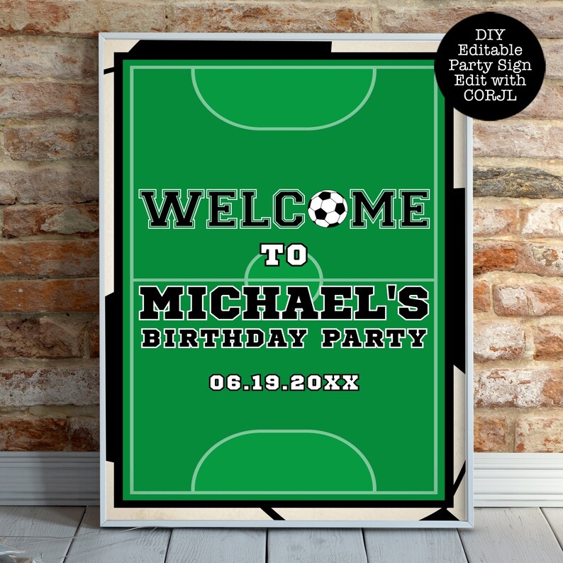 Soccer Welcome Sign Printable Sign Custom Soccer Welcome - Etsy