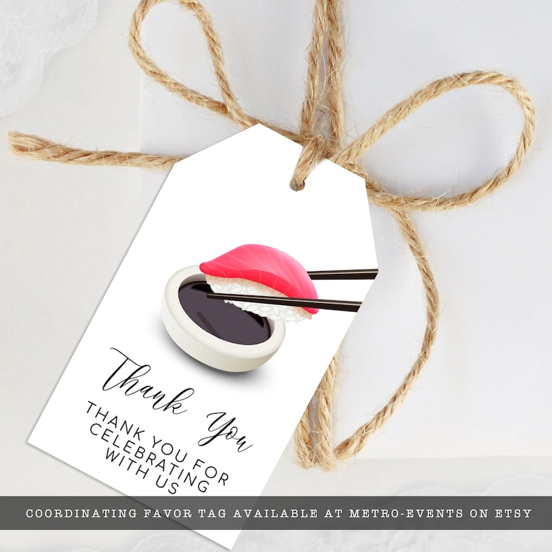 Minimalist Sushi Night Invitation, Japanese Party Invite (corjl ...