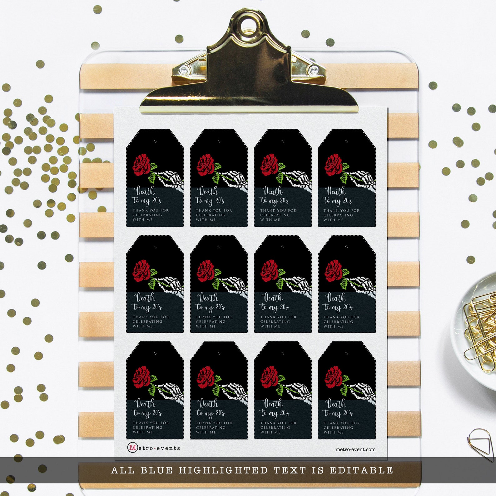 RIP 20s Printable Gift Tags Death to My 20s Gift Tags DIY - Etsy