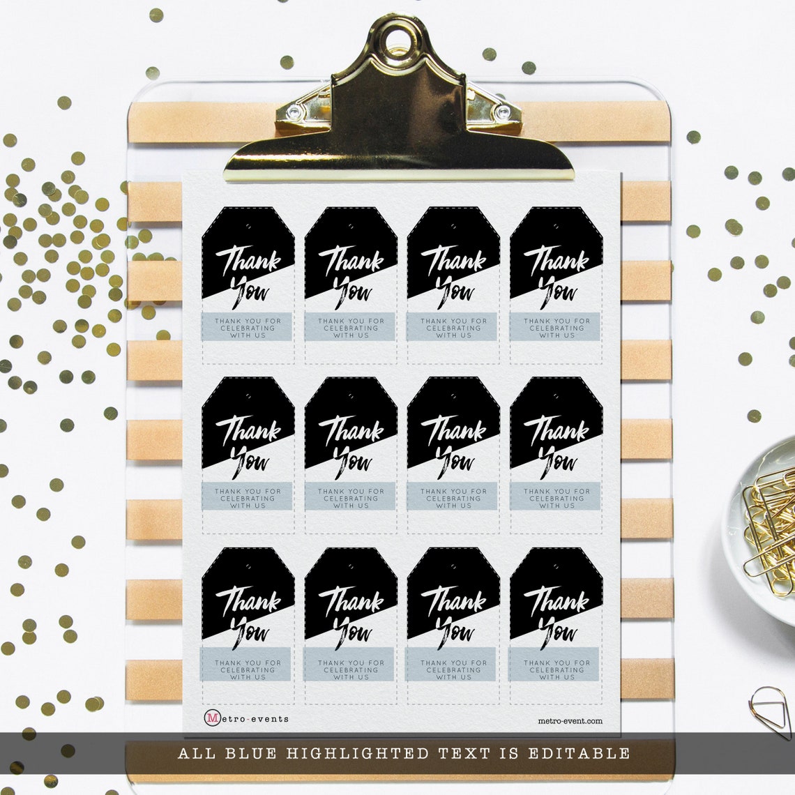 Modern Black and White Gift Tags Favor Tags Gift Tags - Etsy