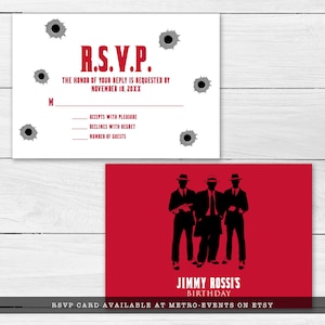 Mobster Party Invitations: Gangster Theme, Corjl Editable (digital ...