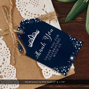Denim and Diamond Favor Tags, Diamond Gift Tags, Denim Themed Favor Tag ...