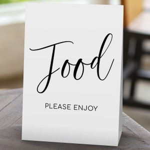 Black and White Food Sign, Bridal Shower Sign, Printable Signs, Instant ...