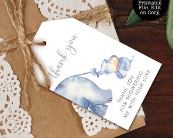 Elephant Favor Tag | Etsy