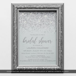 Silver Glitter Food Menu, Custom Menu, Silver Glitter Menu, Dinner Menu ...