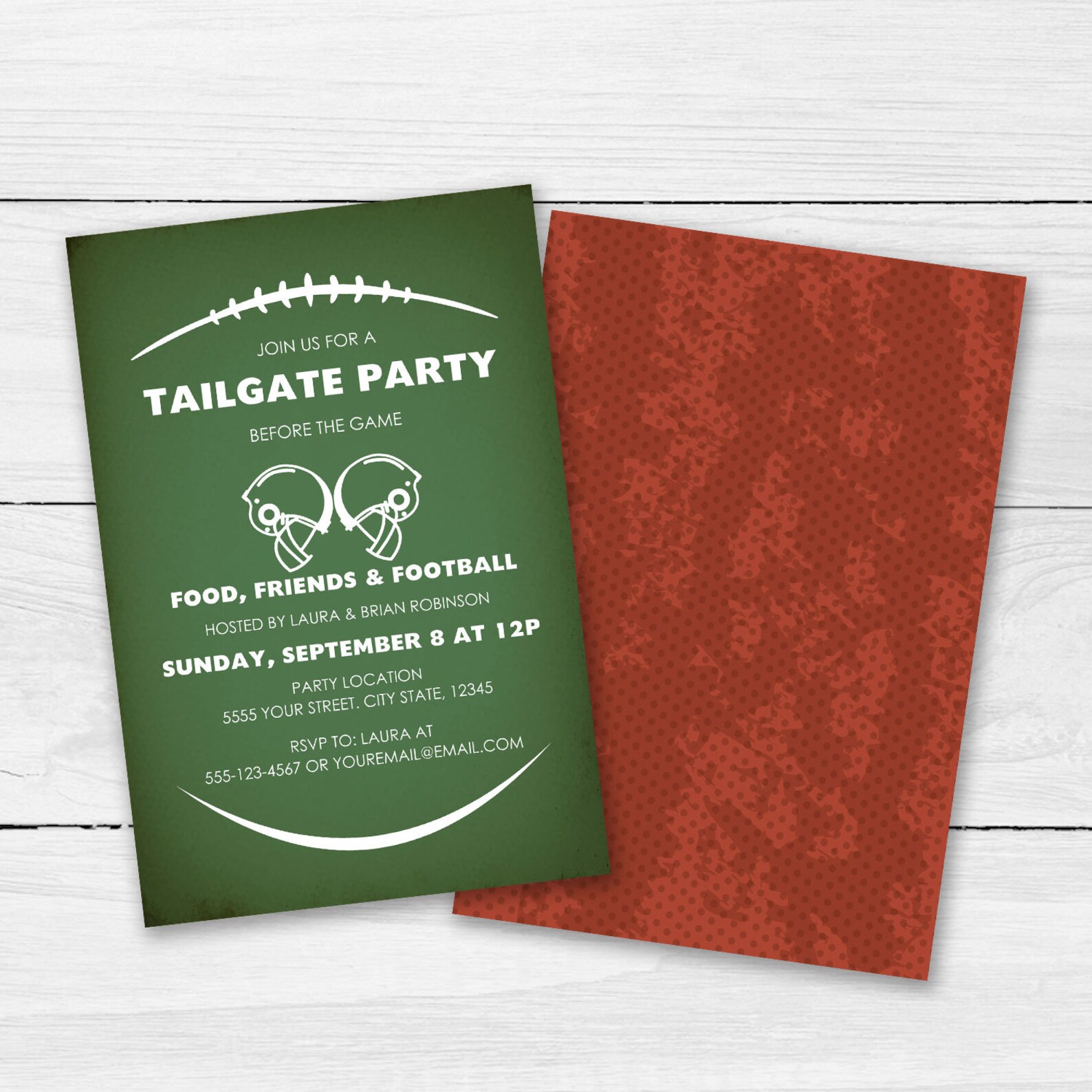 Tailgate Party Invitation Football Birthday Invite Adult | Etsy