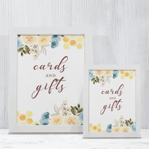 Editable Bee Cards and Gifts Sign, Cards and Gifts Sign Printable ...