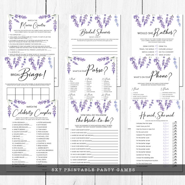 Purple Bridal Shower - Etsy
