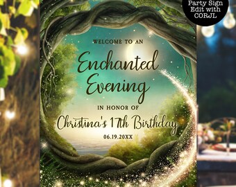 Enchanted Party Sign - Etsy