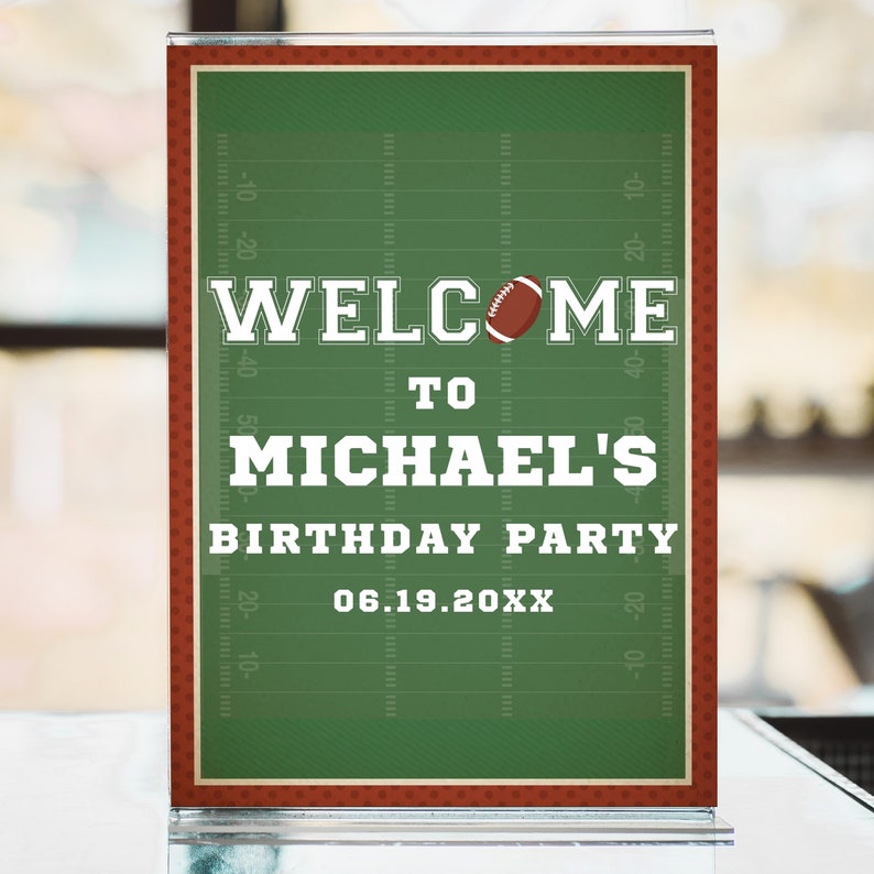 Football Welcome Sign Printable Sign Custom Football Welcome - Etsy