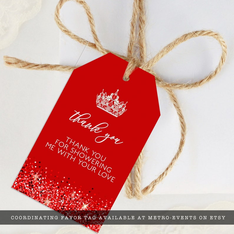 Red Glitter Welcome Sign: Editable Party Decor (instant Download) - Etsy