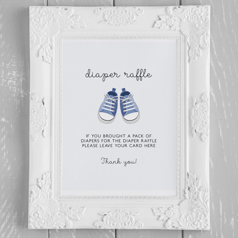 Diaper Raffle Sign Baby Boy Signs Instant Download Baby - Etsy