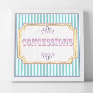 Pastel Carnival Party Signs | Printable Party Signs | Pastel Birthday ...