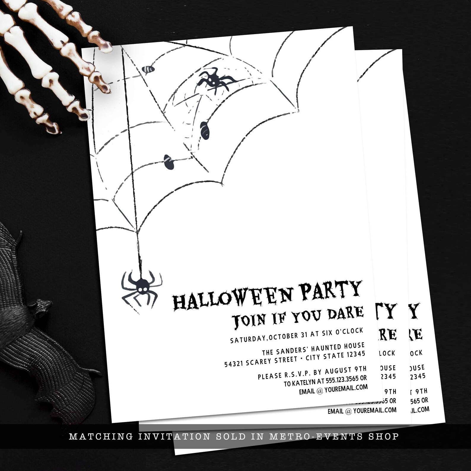 Spider Web Food Menu Halloween Menu Custom Dinner Menu | Etsy