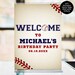 Baseball Welcome Sign Printable Sign Custom Baseball Welcome - Etsy