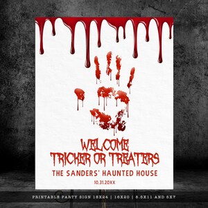 Bloody Halloween Welcome Signs Halloween Party Signs Party | Etsy