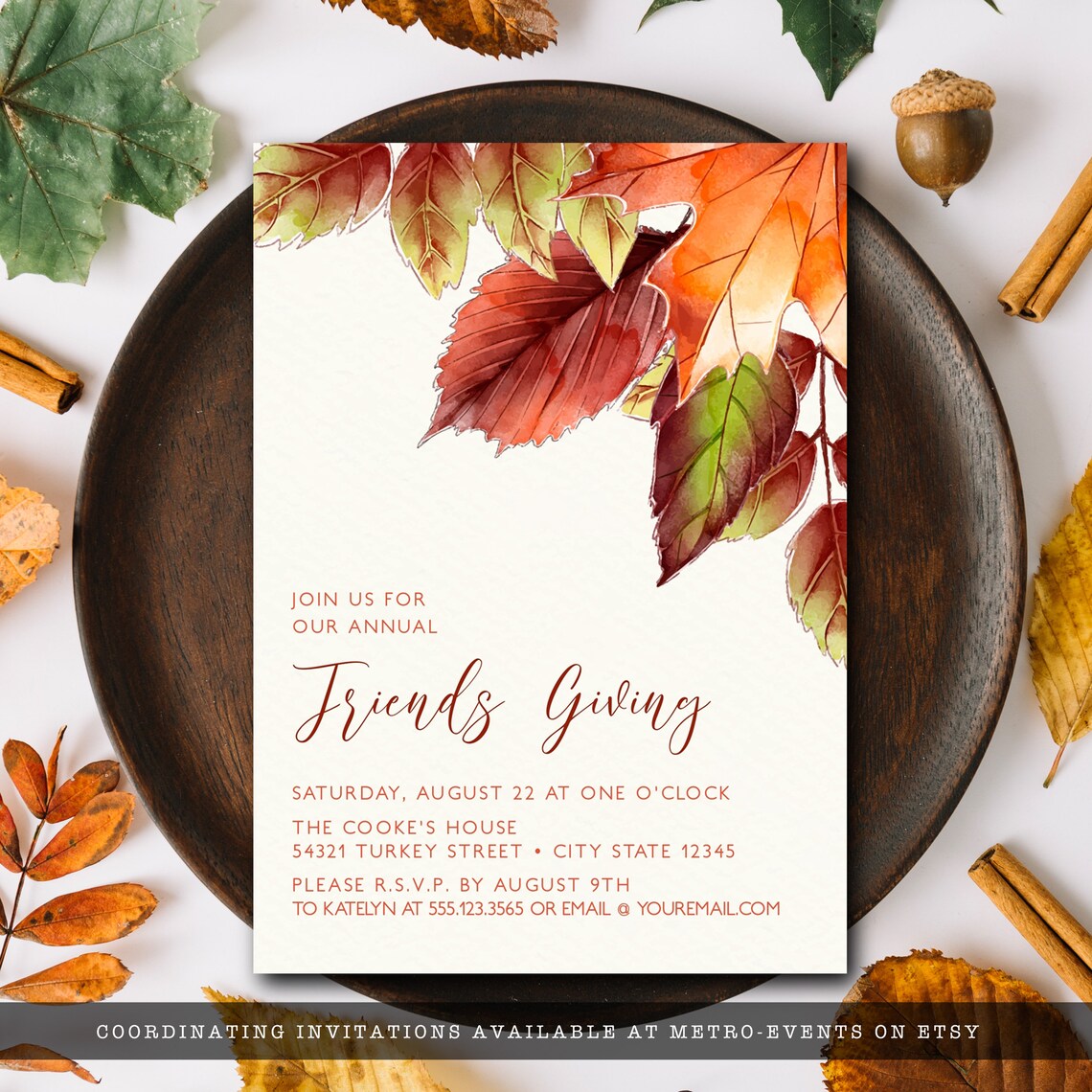 Fall Leaves Menu Dinner Party Menu Thanksgiving Menu Food - Etsy