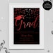 Red Foil Graduation Party Invitations: Corjl Template (digital Download ...