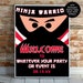 Ninja Welcome Signs Editable Party Sign Printable Welcome - Etsy
