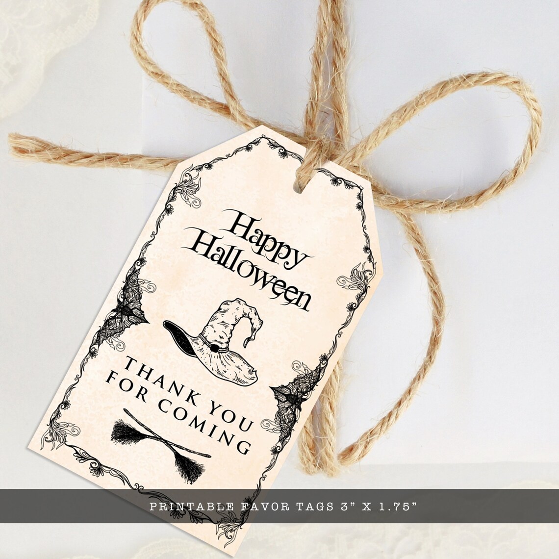 Vintage Witch Tags Halloween Gift Tags Vintage Halloween | Etsy